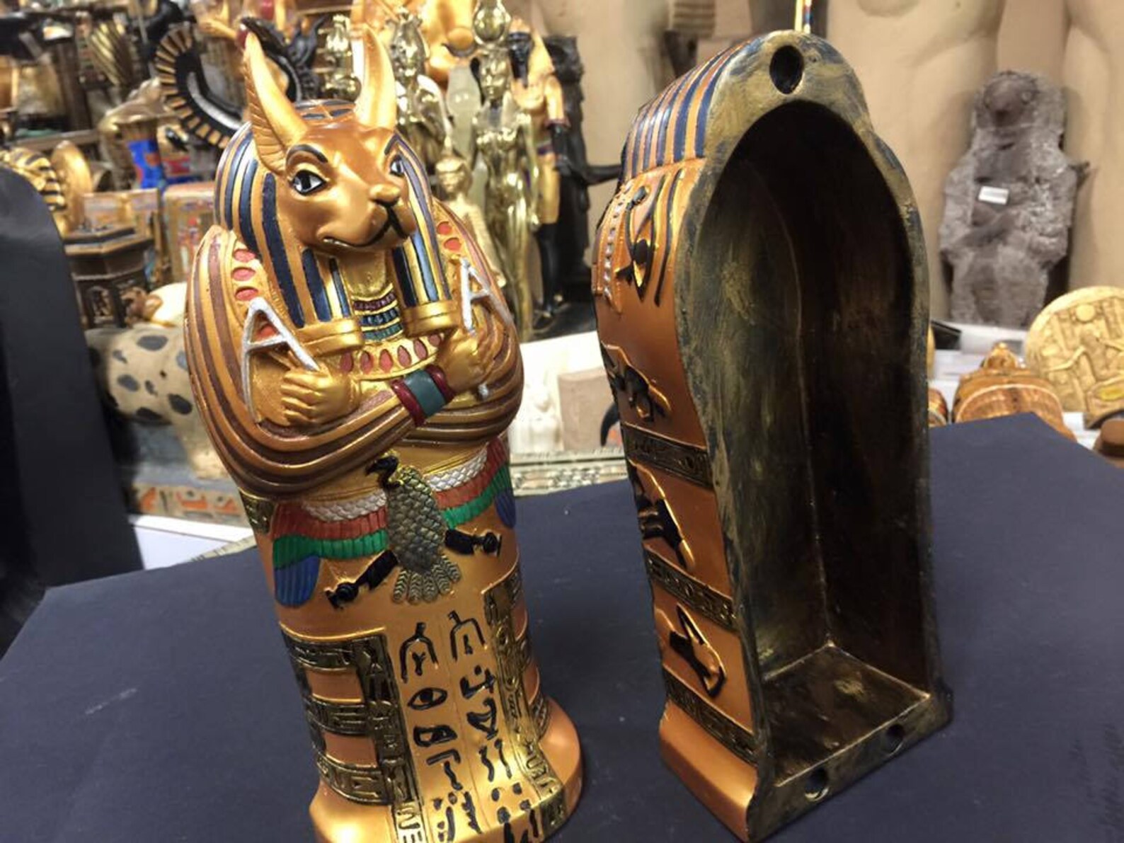 Vintage Egyptian God Anubis Coffin Made in Egypt - Etsy