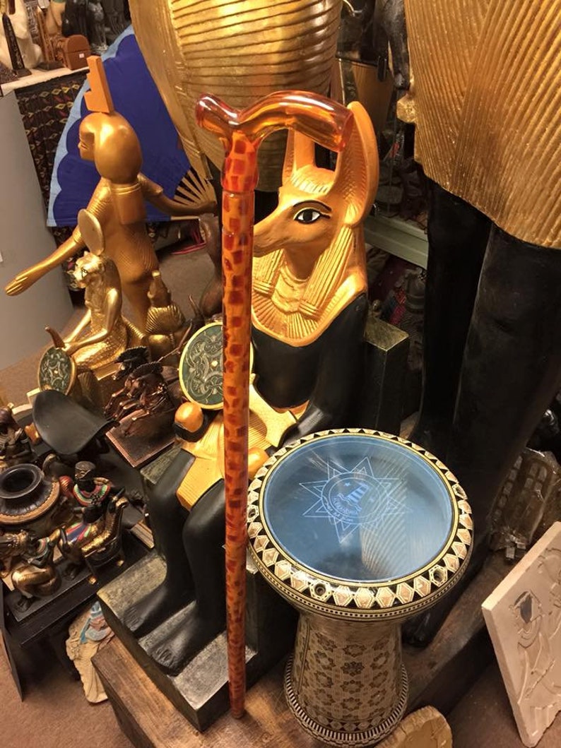 Unique Egyptian Walking Cane Stick Amber 38'' Made in Egypt - Etsy