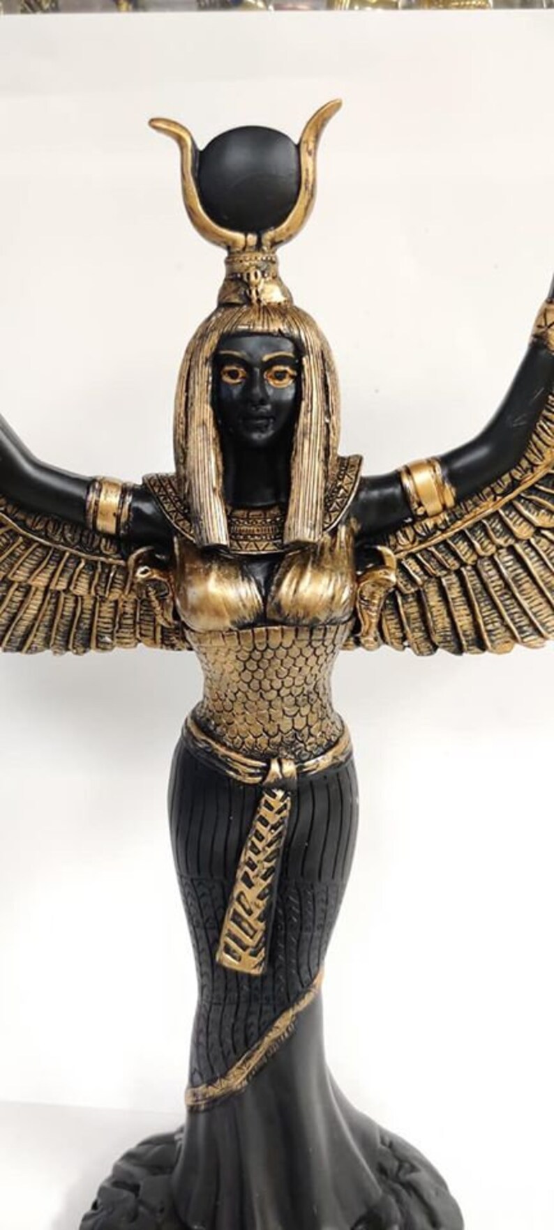 Unique Art Hand Carved Egyptian Goddess ISIS 12'' H Statue Home ...