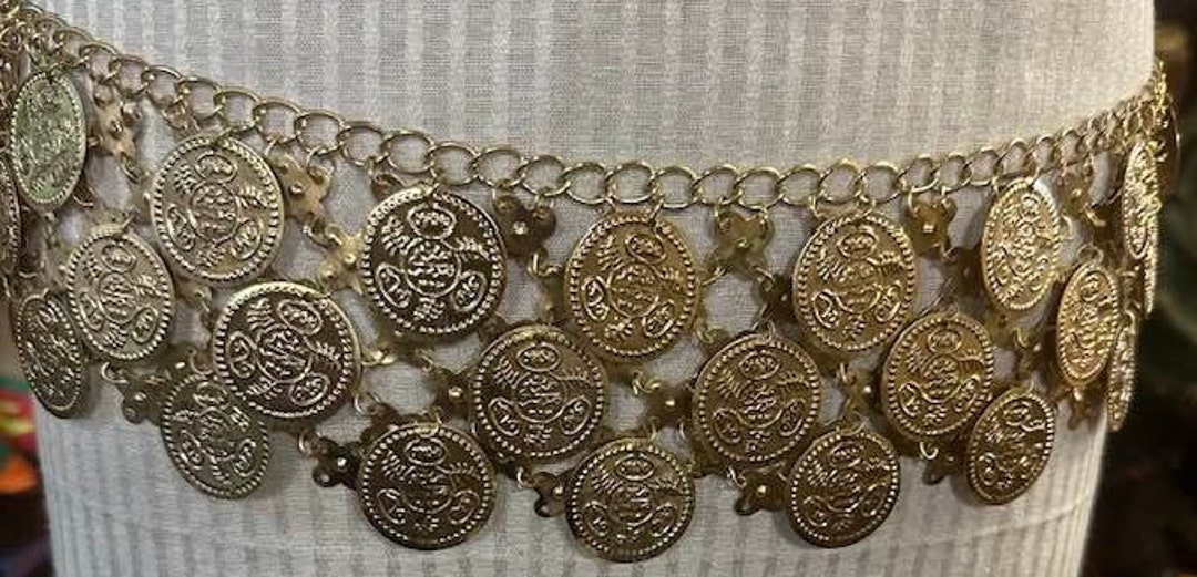 Vintage Unique Brass Egyptian Gold Coins Belt Made in Egypt - Etsy