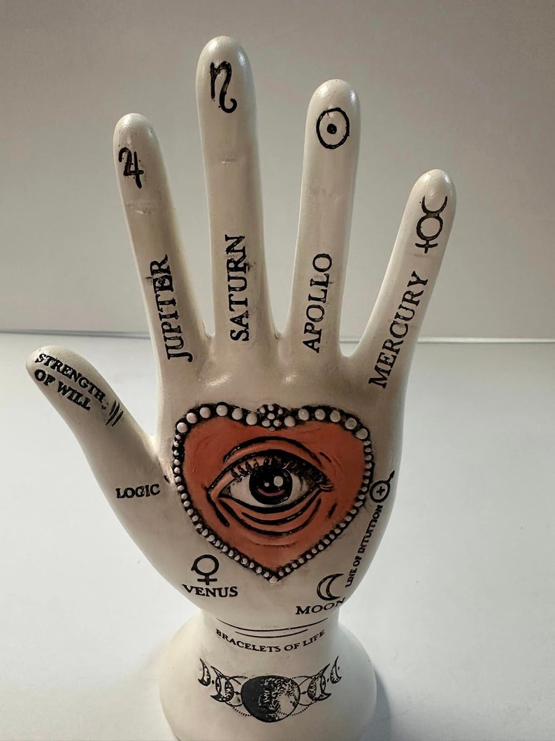 Unique Large Palmistry Hand Statue ( Left-handed Palm-reading Statue ...