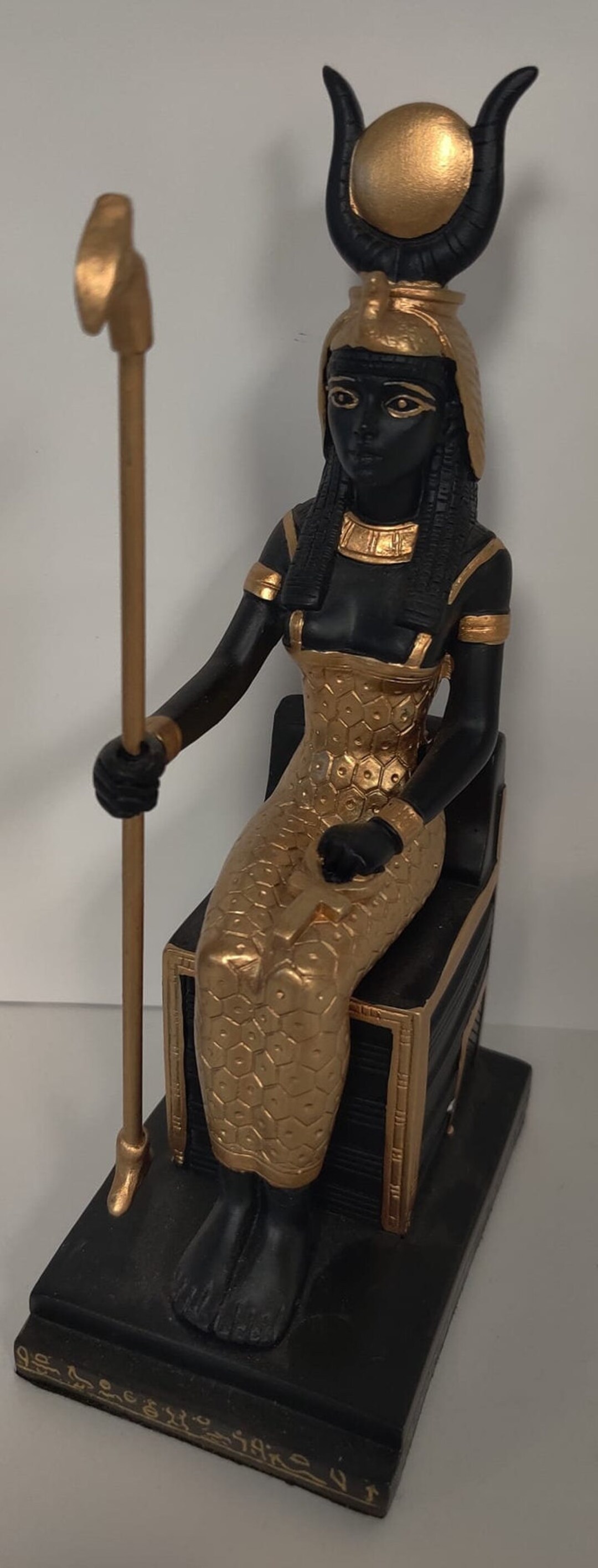 Unique Egyptian Statue Goddess Isis Hand Carved 6'' H - Etsy