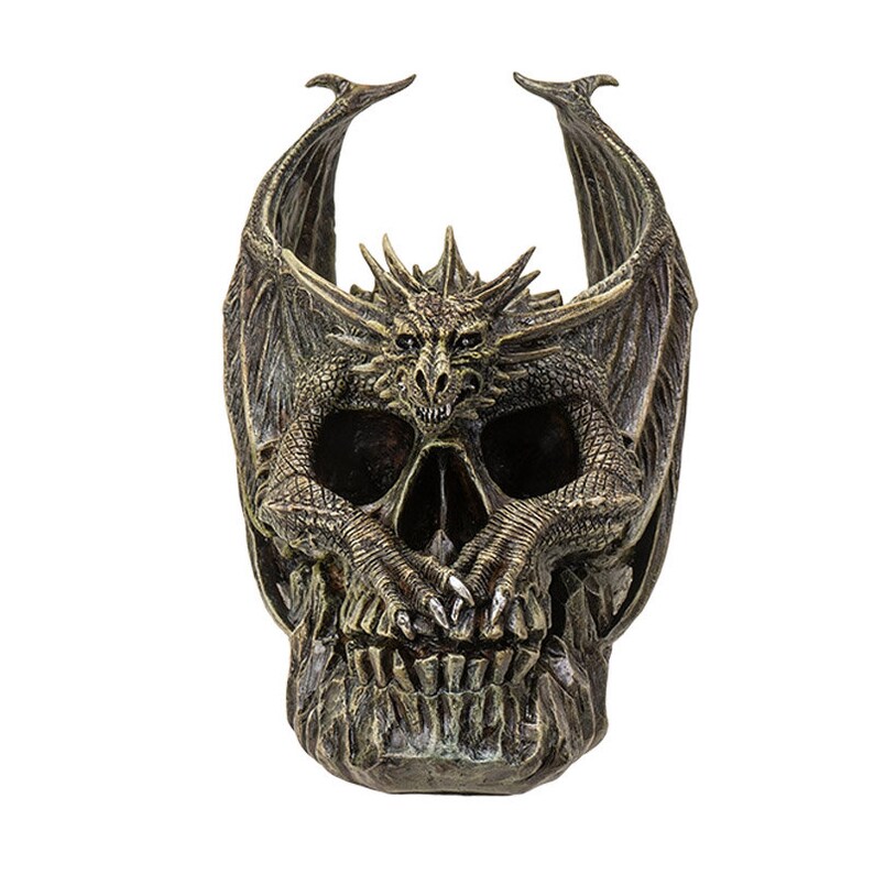Unique Large Draco Dragoon Skull Head Statue Skeleton Decor Outdoors ...
