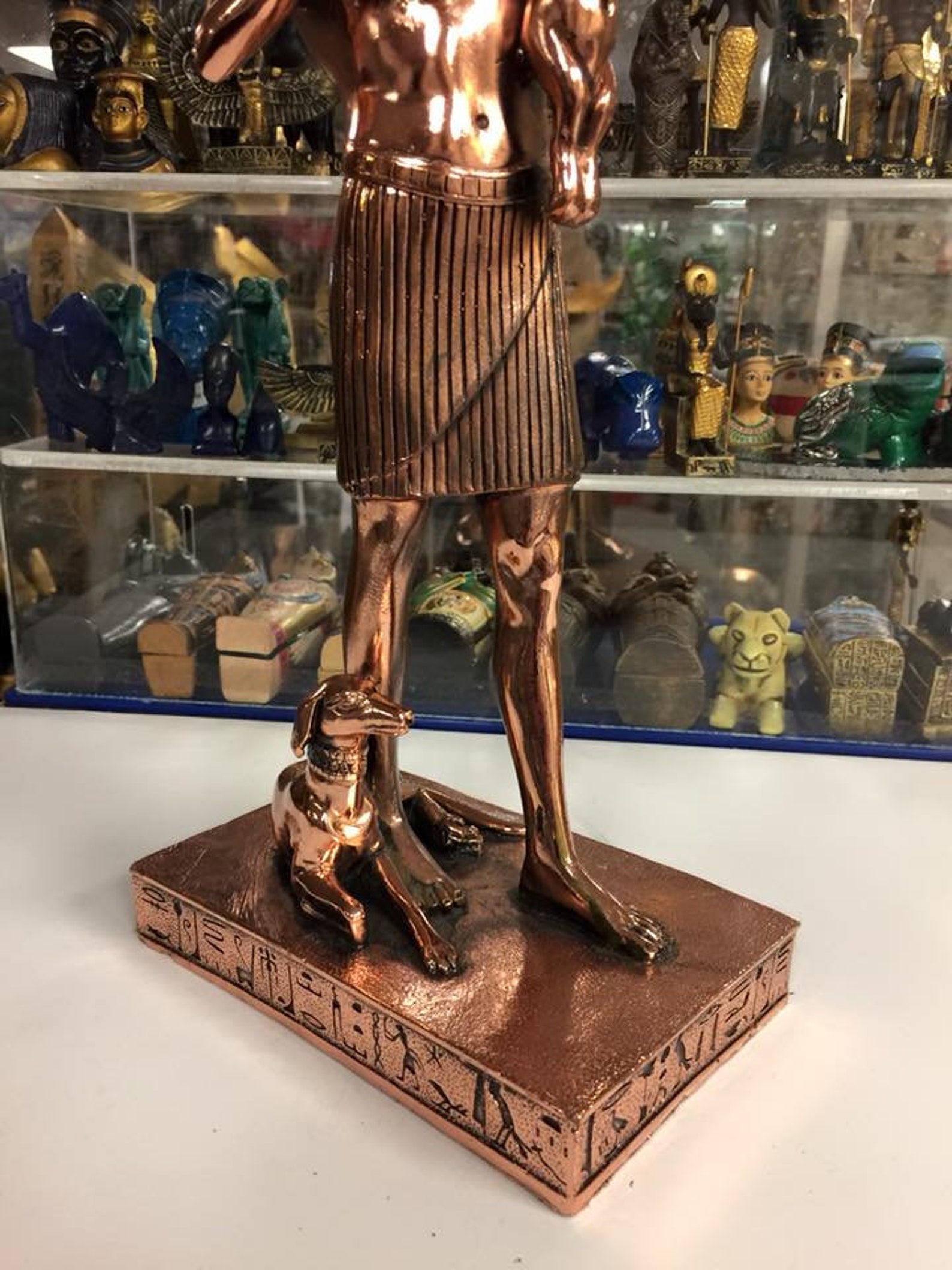 Unique Heavy Egyptian King Statue Copper wash Made In Egypt | Etsy