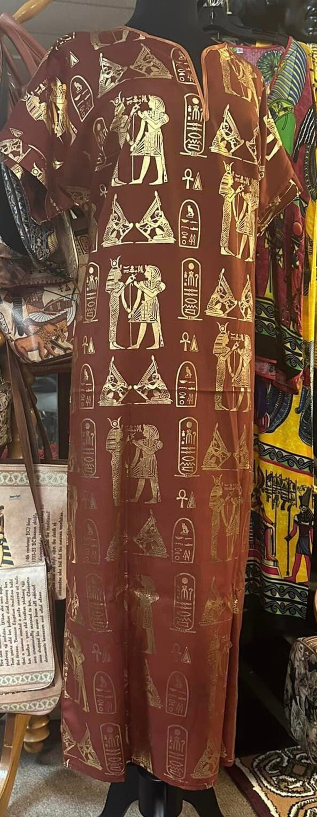 Unique Egyptian 100% Cotton Gold Caftan (galabeya) for Size Available ...