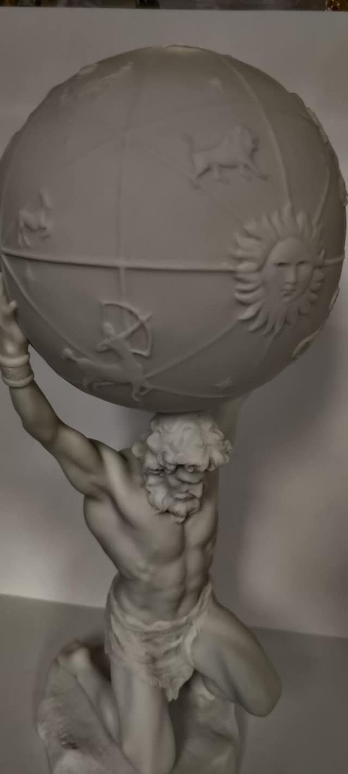 Unique Large God Atlas Statue With Globe Container-god of | Etsy