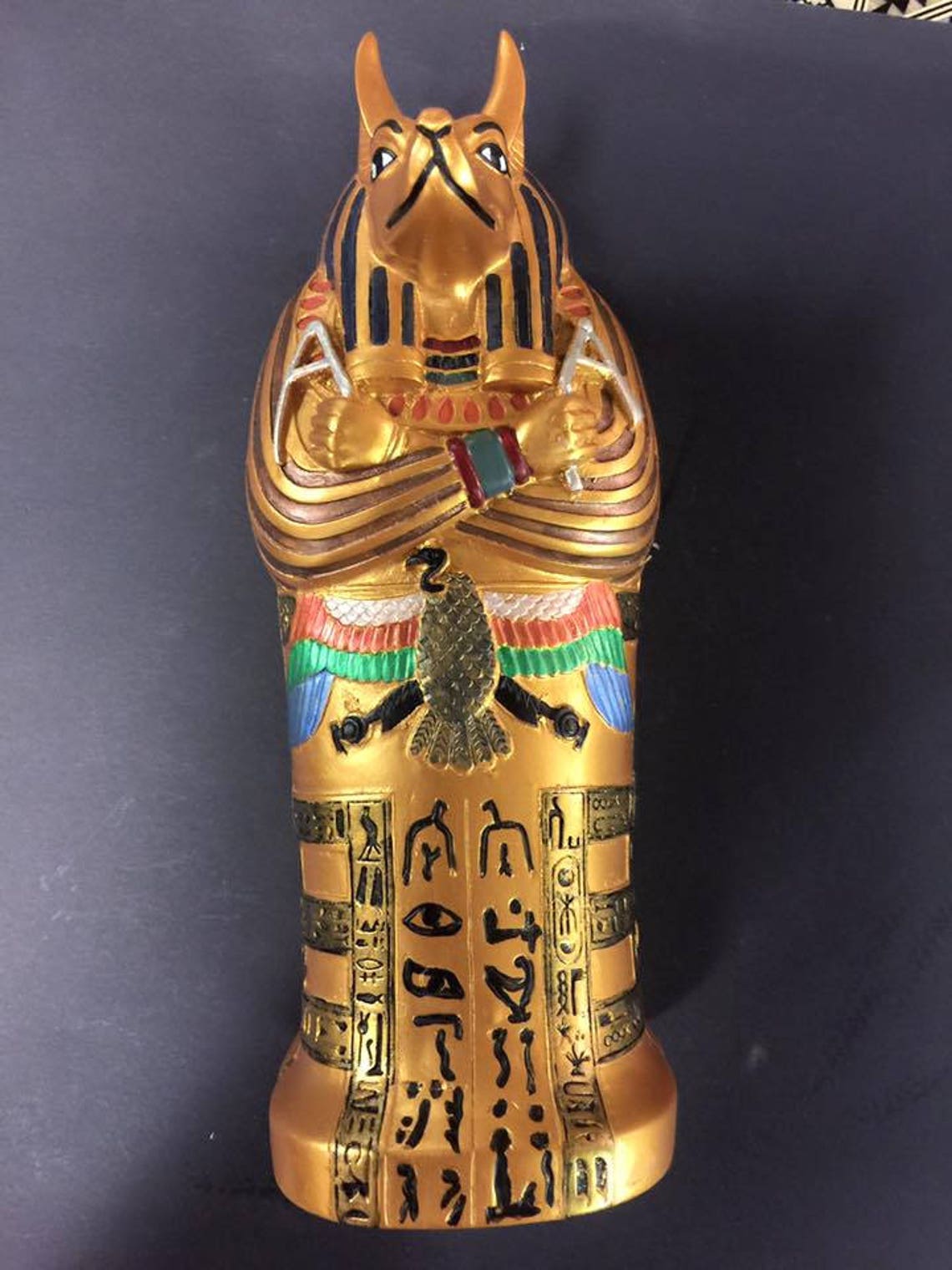 Vintage Egyptian God Anubis Coffin Made in Egypt - Etsy
