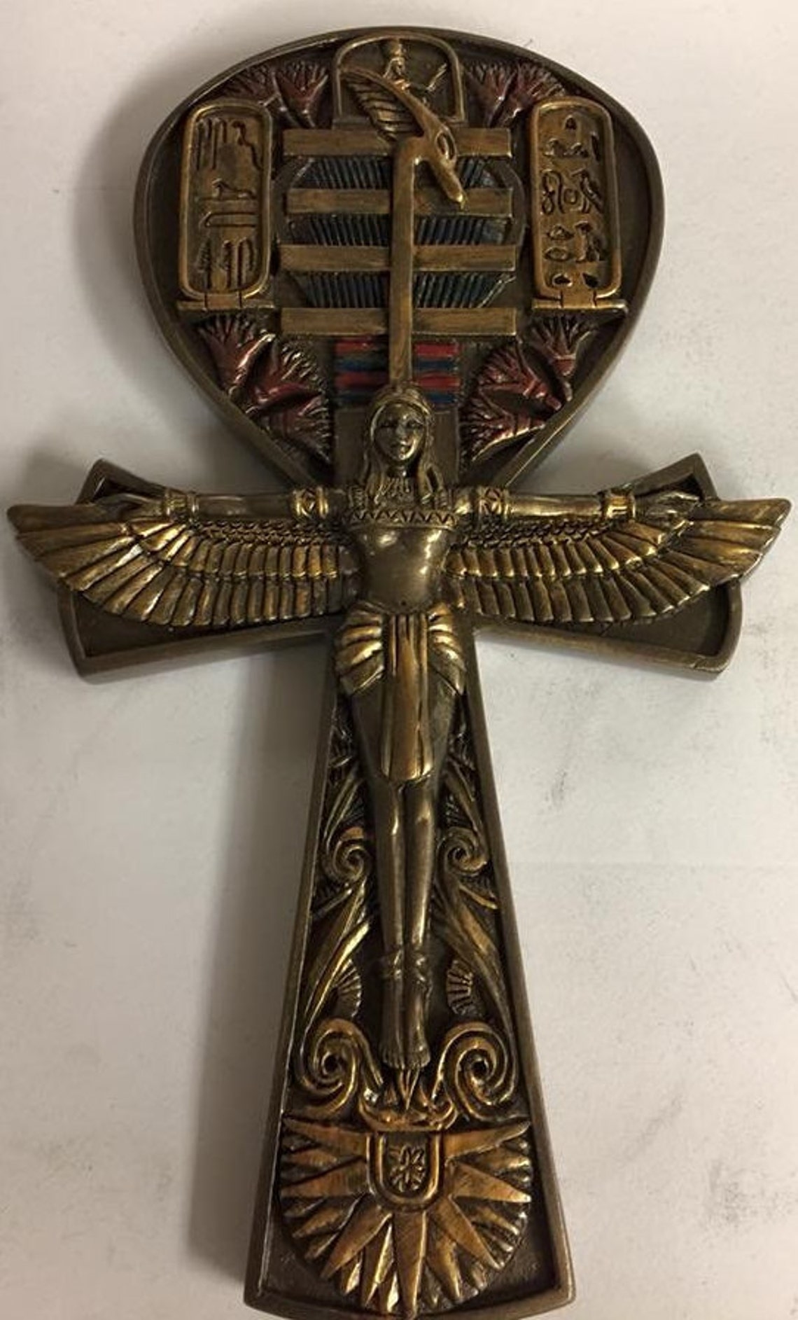 Unique Egyptian Ankh and Goddess Hathor 6'' L Wall - Etsy