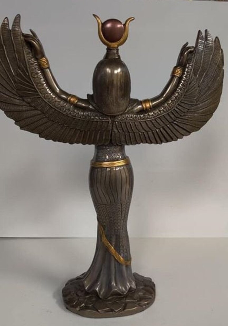 Unique Art Hand Carved Egyptian Goddess ISIS 12'' H - Etsy