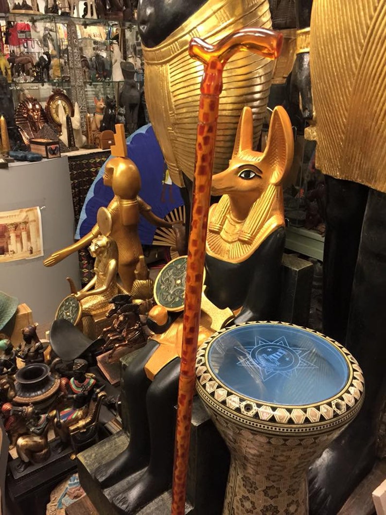 Unique Egyptian Walking Cane Stick Amber 38'' Made in Egypt - Etsy