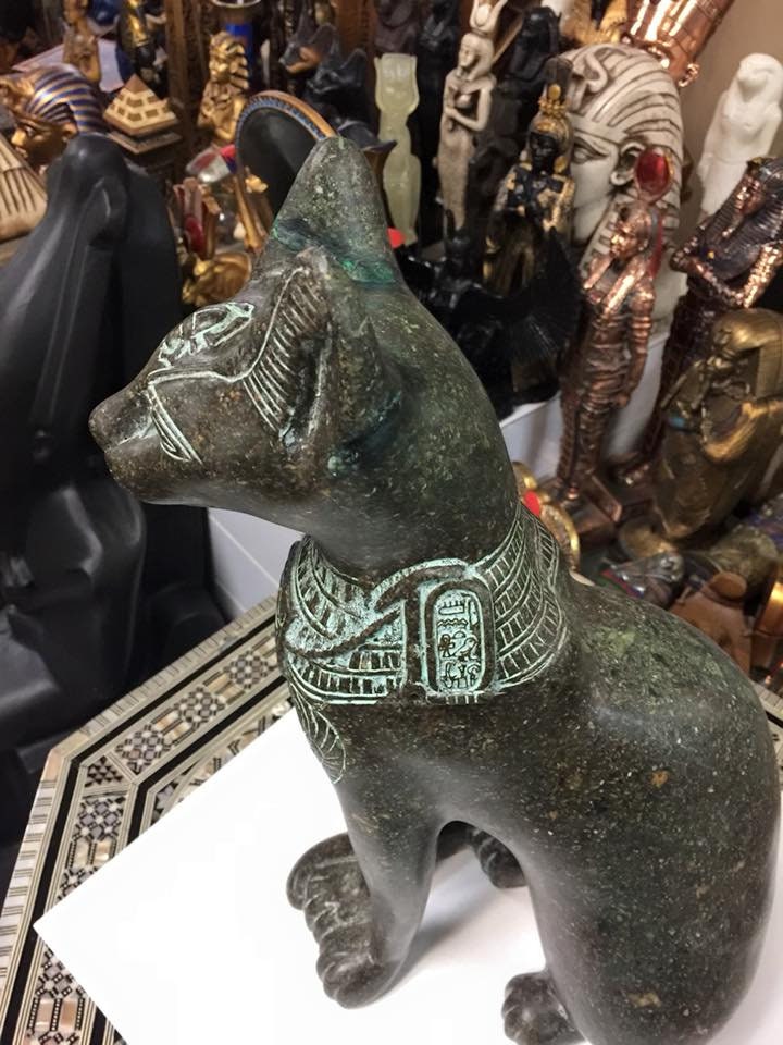 Unique Large Heavy Egyptian Cat Goddess Bast Statue Made In | Etsy