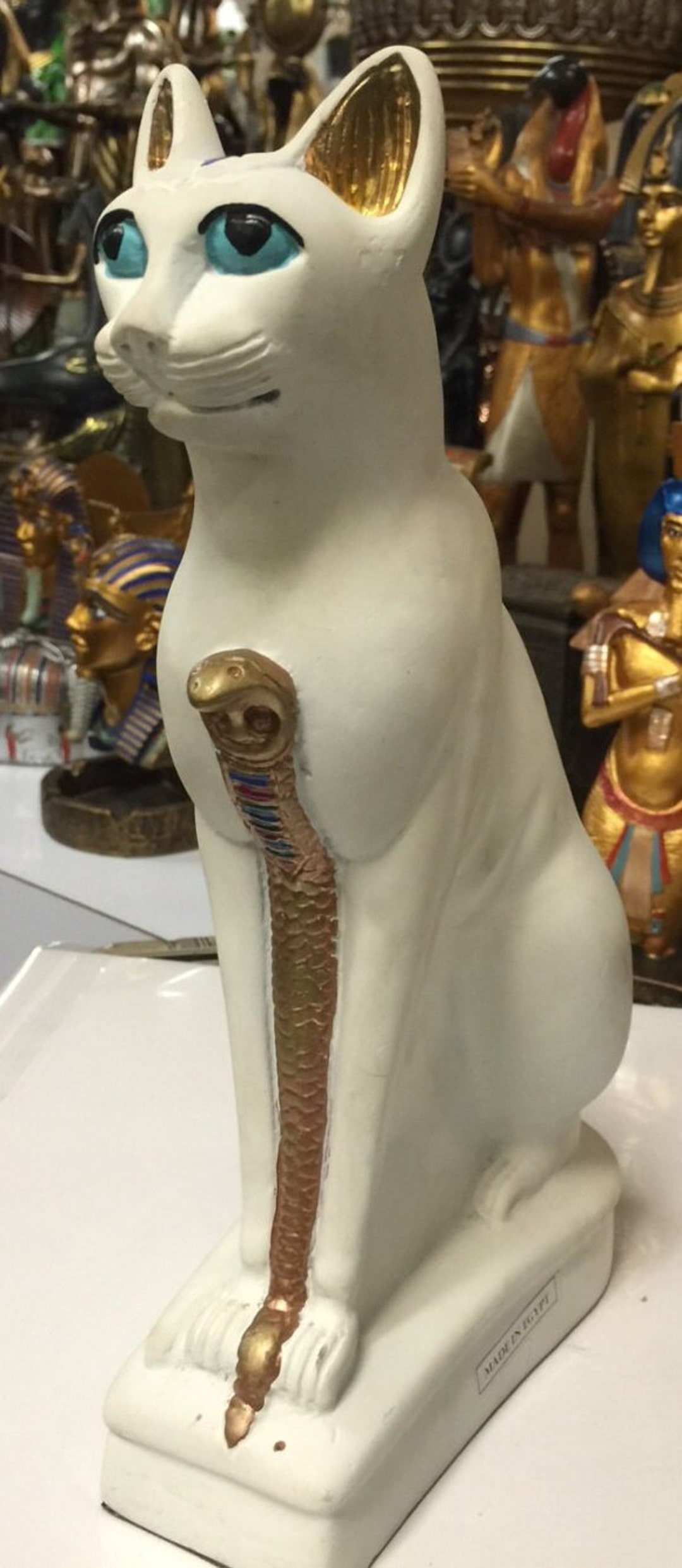 Egyptian Cat Goddess Bast Statue Made in Egypt - Etsy