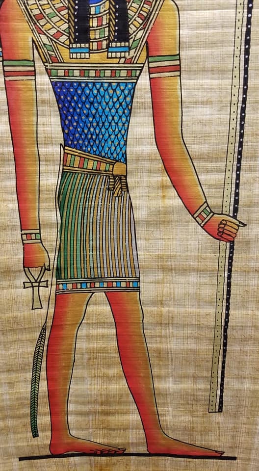 Vintage Papyrus Egyptian God Thoth Made In Egypt and signed | Etsy