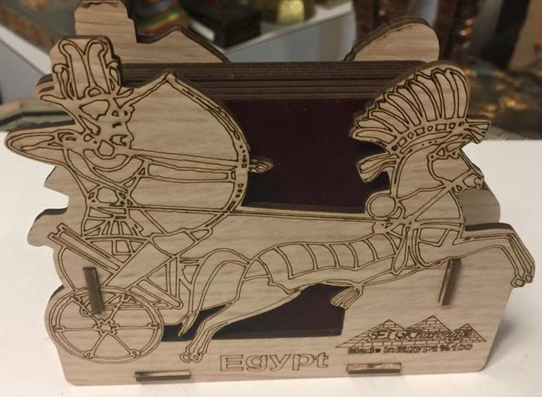 Unique Wood 6 Egyptian Coasters Made in Egypt - Etsy