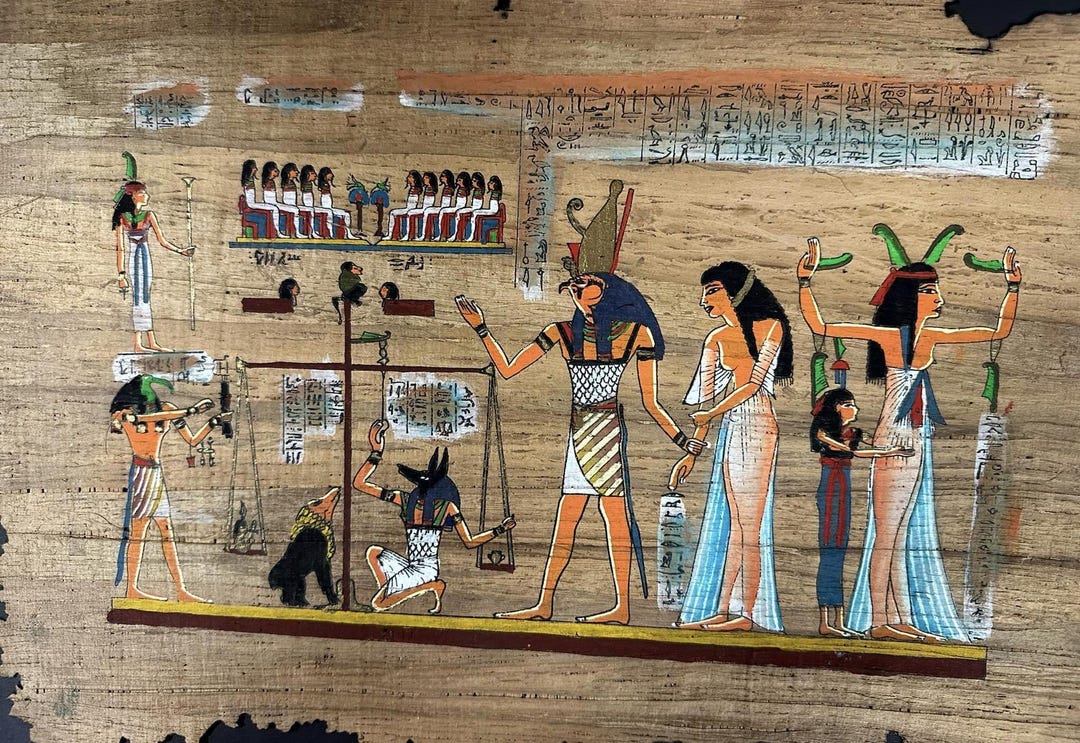 Vintage Hand Painted Unique Egyptian Papyrus Mad in Egypt - Etsy