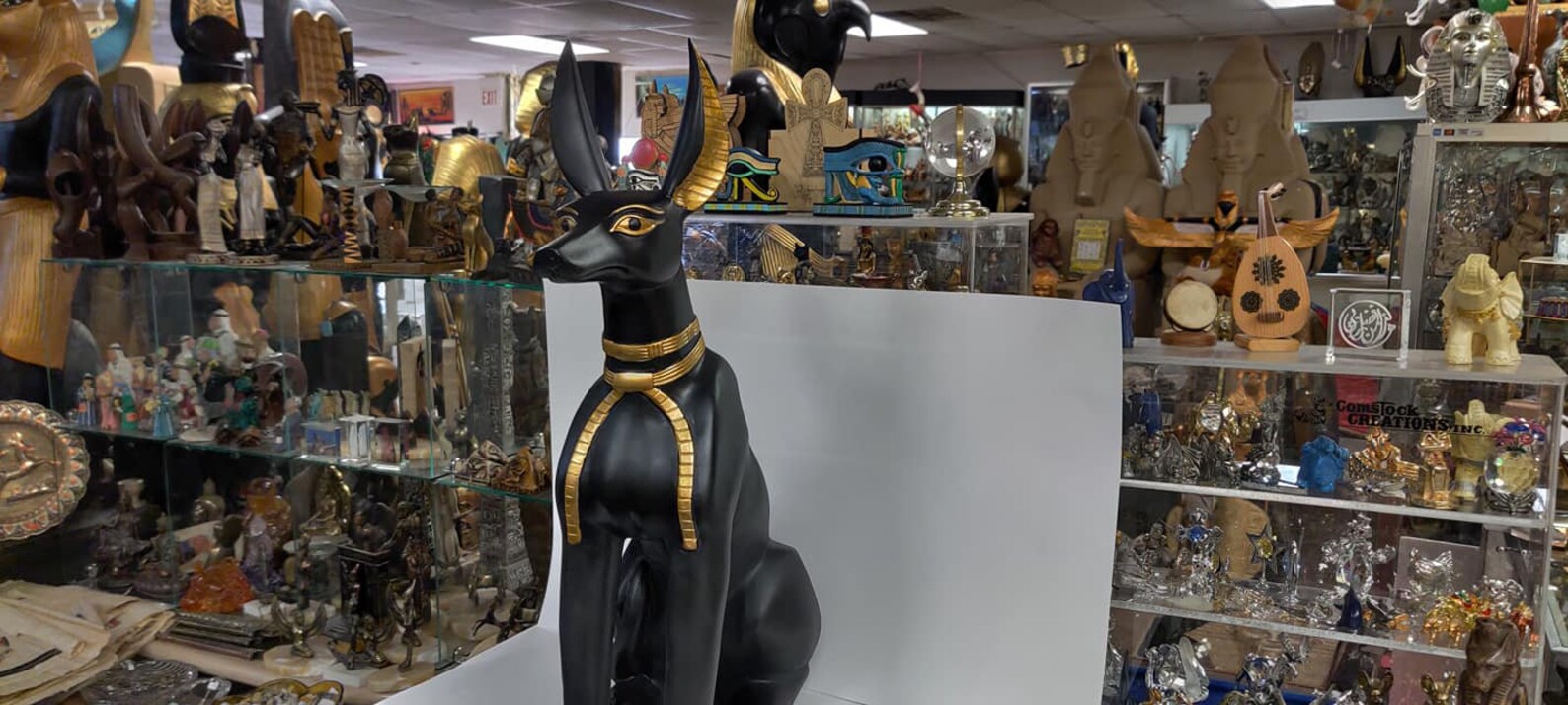 Unique Large Egyptian God Anubis Statue 22' H Hand Painted - Etsy