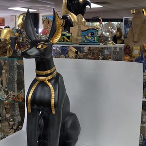 Unique Large Egyptian God Anubis Statue 22' H Hand Painted - Etsy