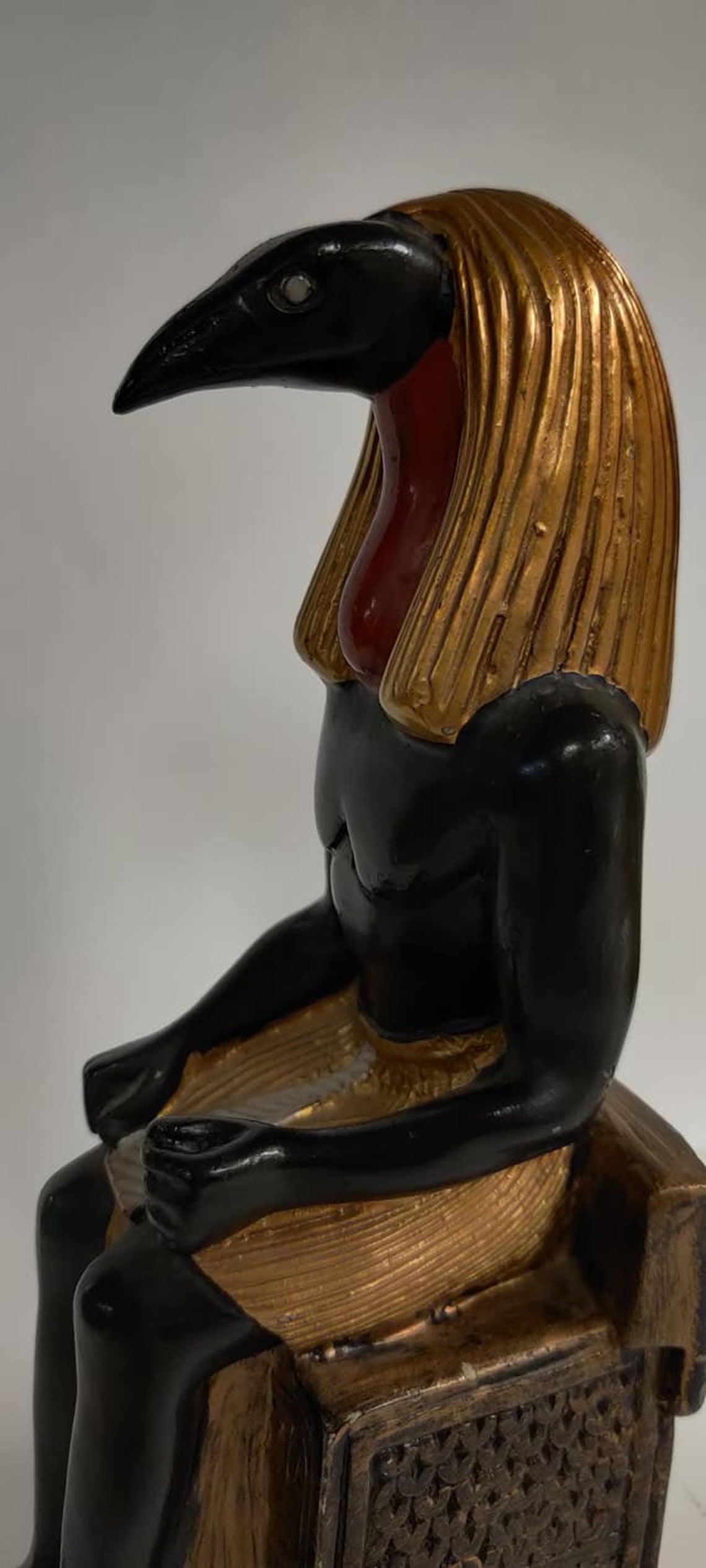Unique Heavy Stone Egyptian God Thoth Statue Hand Carved Made | Etsy