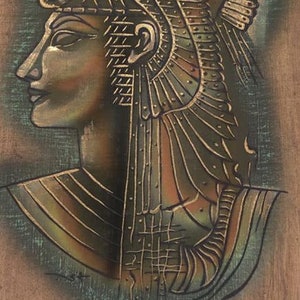 Vintage Papyrus Egyptian Queen Cleopatra Made in Egypt and Signed by ...