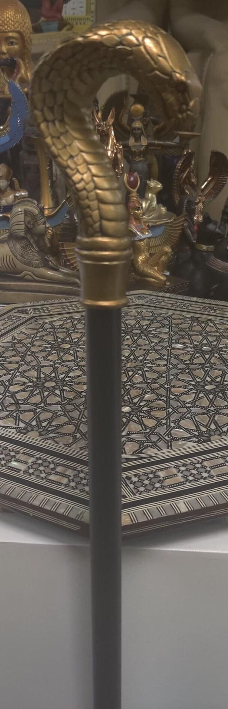 Egyptian Cobra Walking Cane Stick 39'' L - Etsy