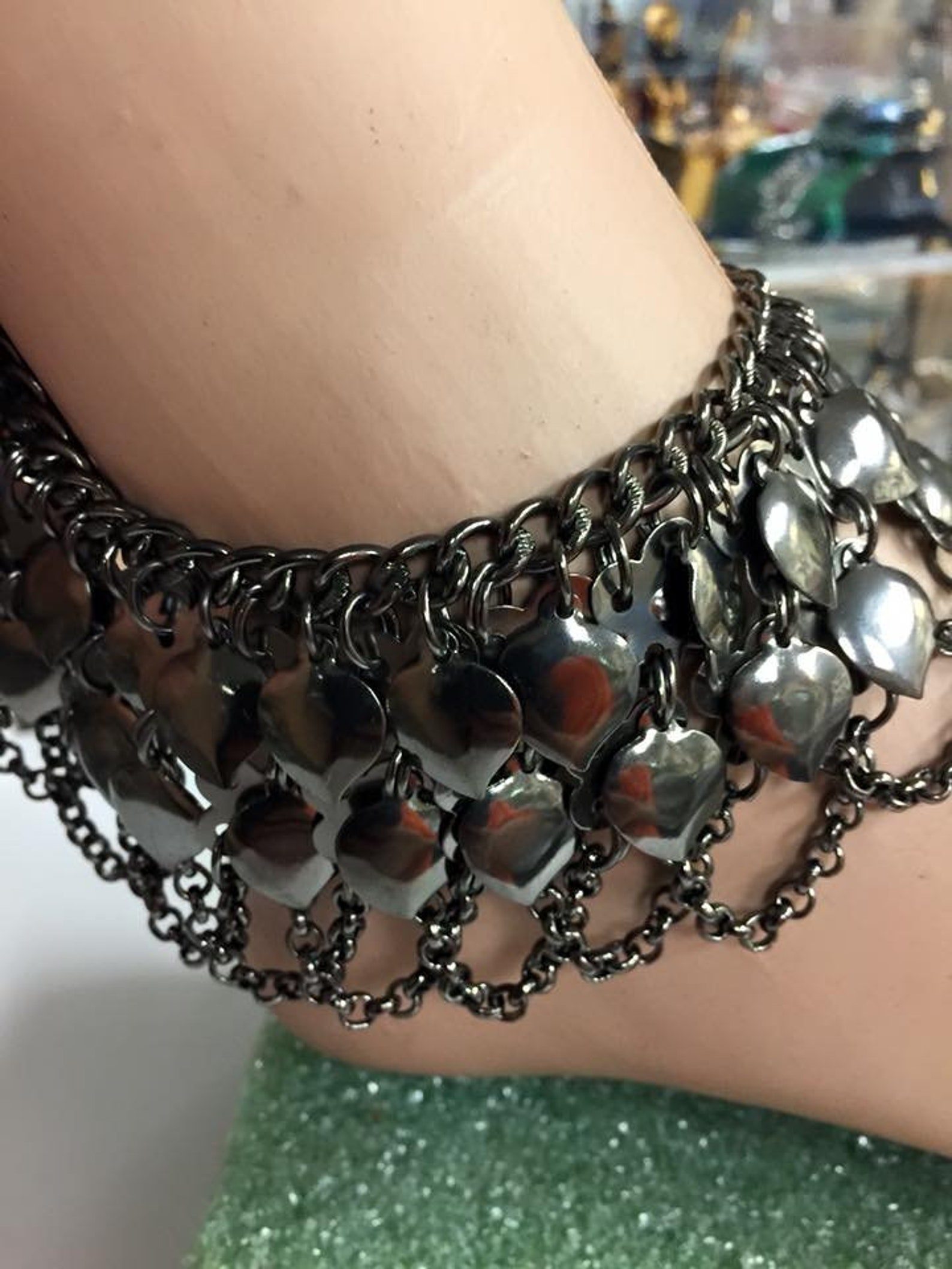 Egyptian Brass Bracelet Anklet Adjustable 10'' L Made in Egypt - Etsy