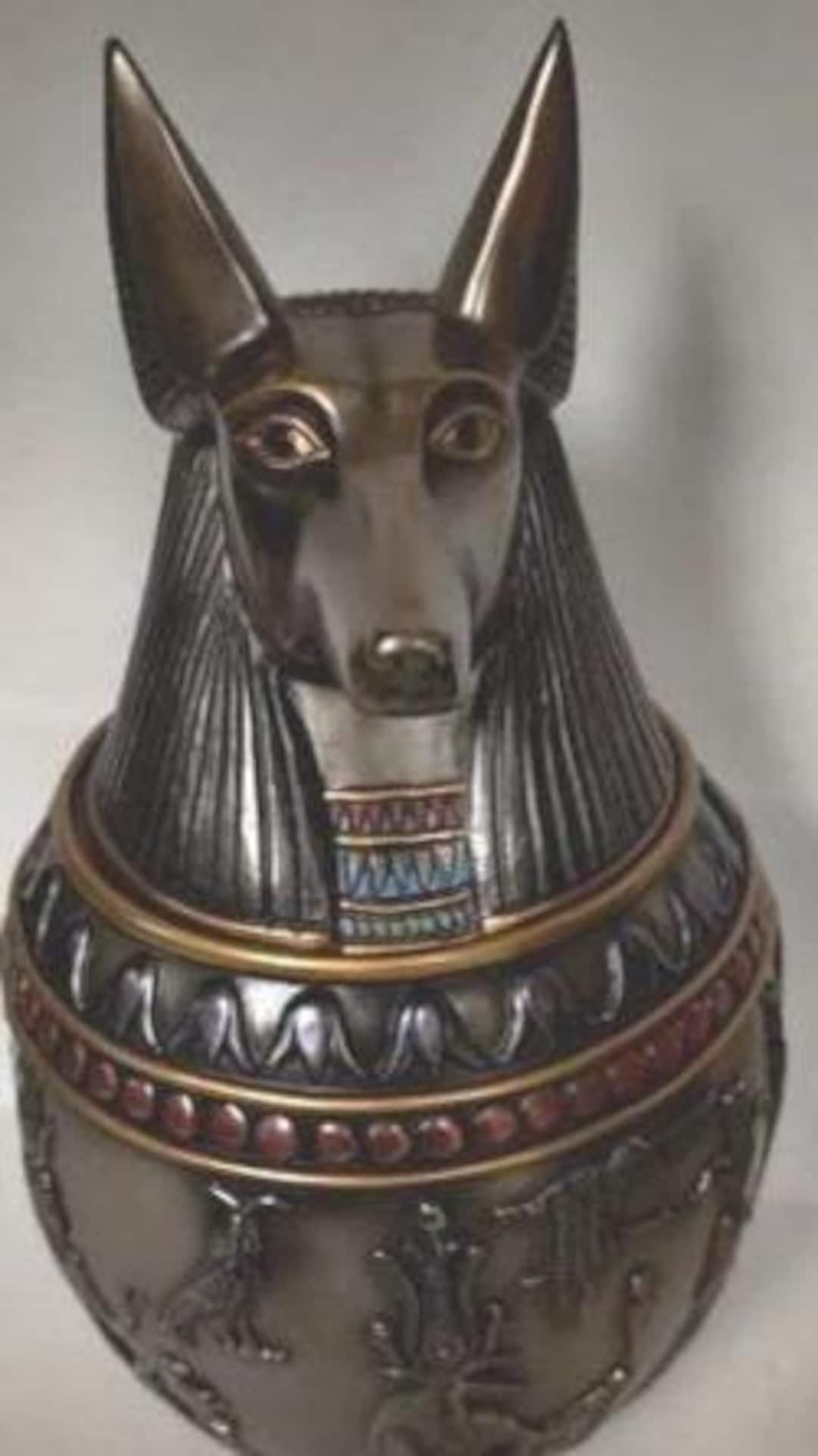 Unique Large Egyptian God Anubis Canopic Jar Memorials Cremation Urns ...