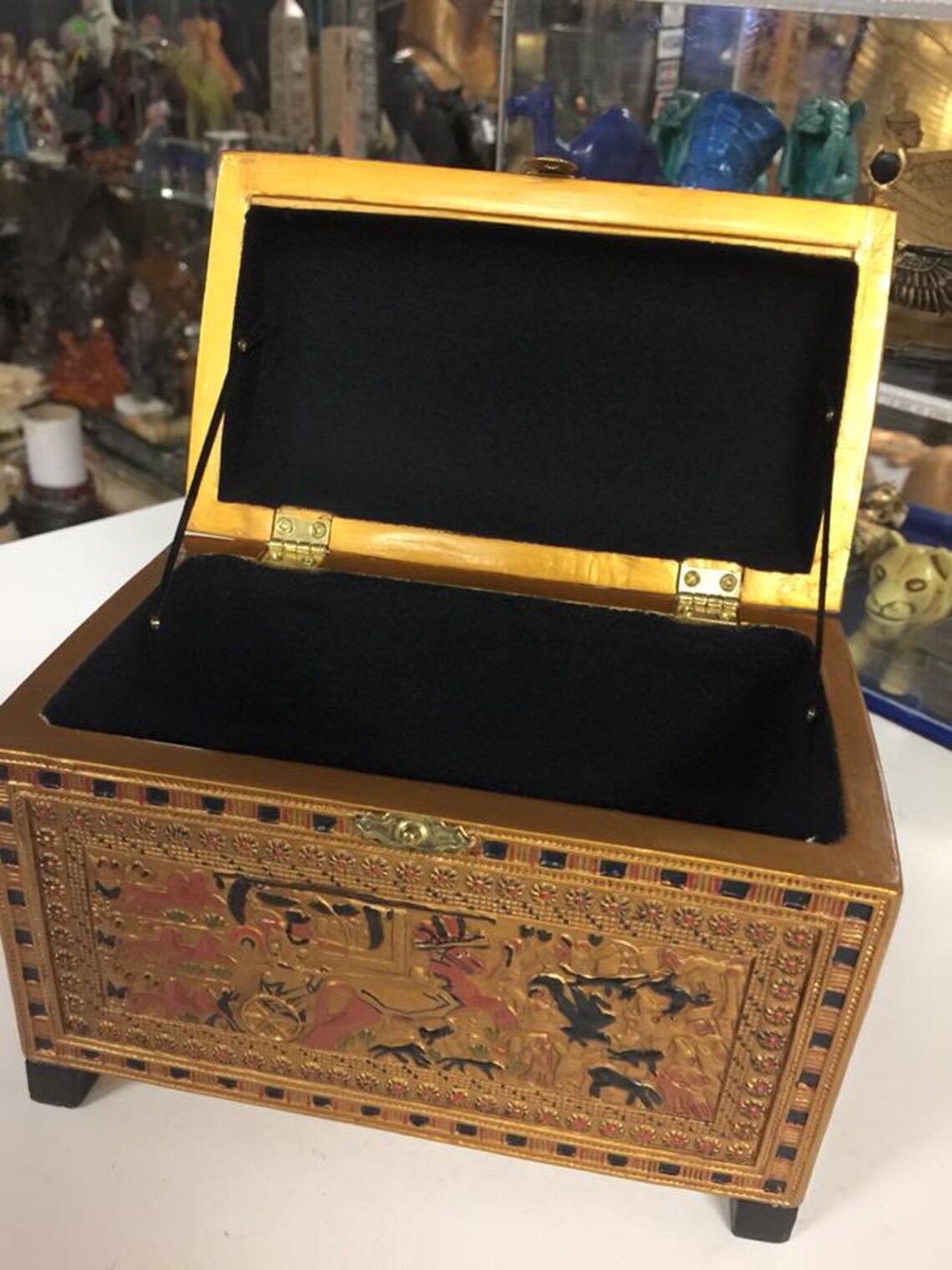 Unique Egyptian Trinket Box king Tut Jewelry Box Hand - Etsy