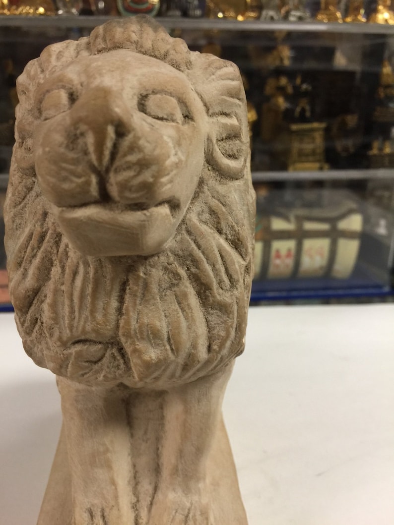 Vintage Natural Stone Statue of Egyptian Ancient Lions of - Etsy