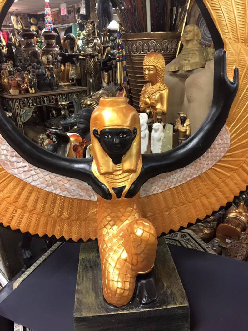 Unique Large Egyptian Goddess Isis Statue 30''W X | Etsy