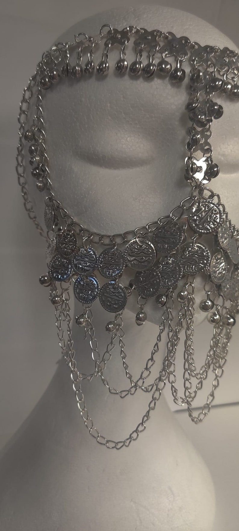 Egyptian Brass Silver Coin Face Veil Piece Made in Egypt - Etsy