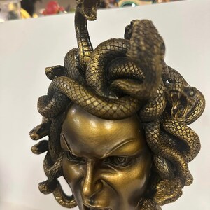 Unique Amazing Large Head of Medusa Hand Crafted Cold Cast Bronze 14 ...