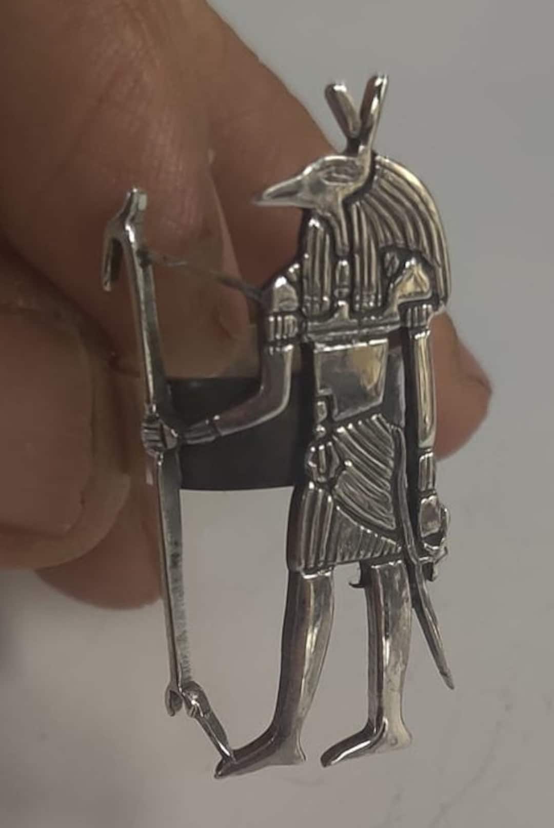 Unique Egyptian God Seth Ring Size 7'' Heavy Sterling Silver Made in ...
