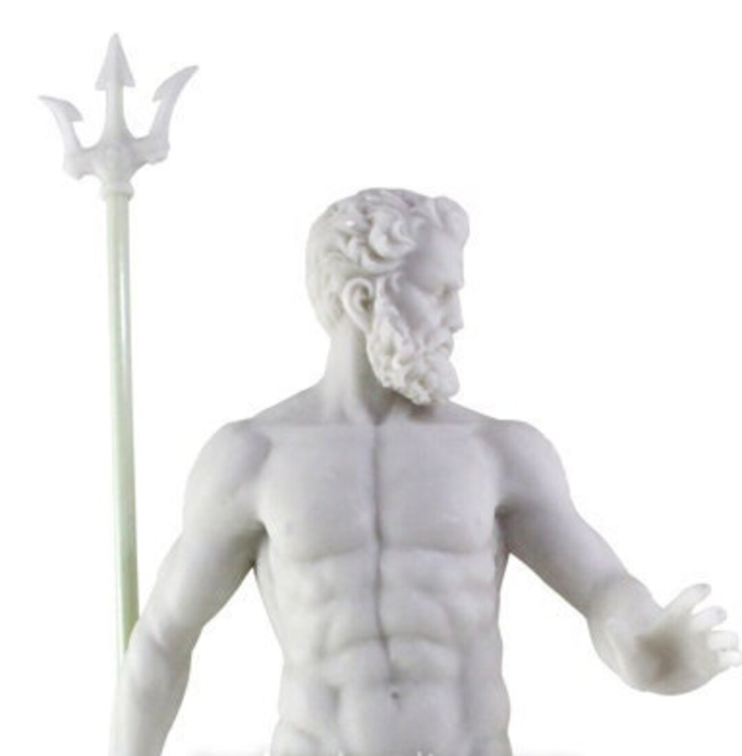 Unique Poseidon God of the Sea Statue Collectible (marble Finish). 12 ...