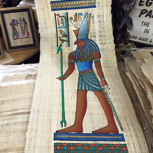 Vintage Papyrus Egyptian God Horus Made in Egypt and Signed by the ...