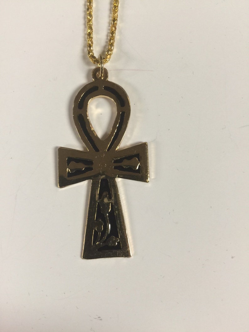 Egyptian Gold Plated Brass Ankh Necklace Made in Egypt - Etsy