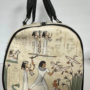 Unique Large Egyptian Double Strap Leather Hand Bag Handmade in Egypt ...