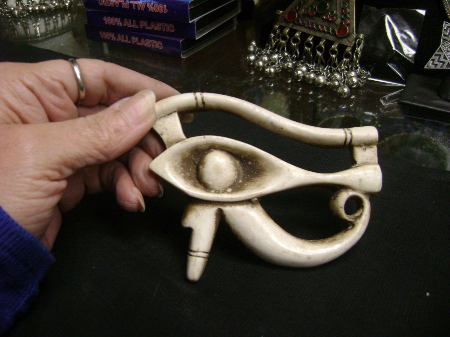 Vintage Egyptian Eye of Horus Stone Made in Egypt - Etsy