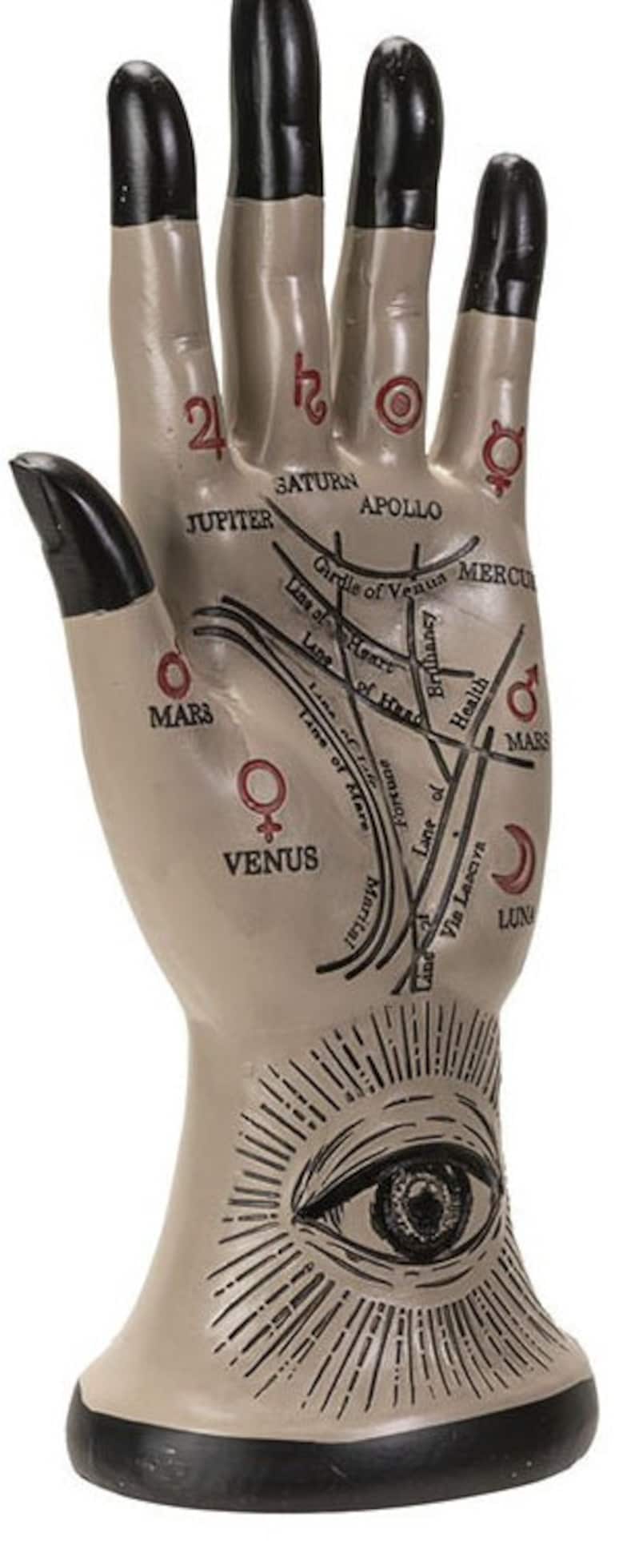 Unique Large Palmistry Hand Statue ( Left-handed Palm-reading Statue ...