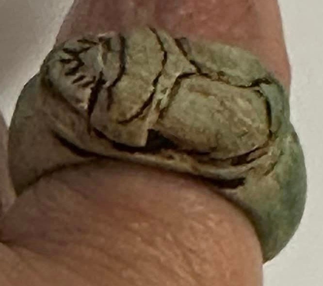 Unique Natural Limestone Ring Egyptian Scarab Size 7 1/2 Made in Egypt ...