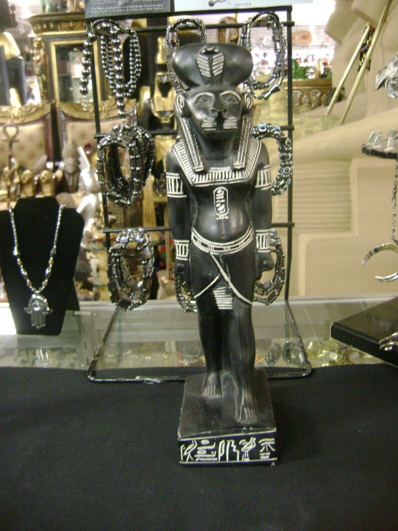 Unique Natural Basalt Stone Egyptian Goddess Sekhmet Statue - Etsy