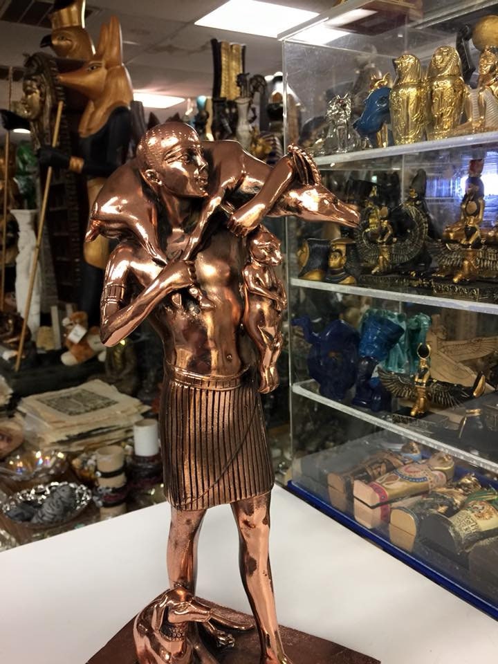 Unique Heavy Egyptian King Statue Copper wash Made In Egypt | Etsy