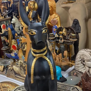 Unique Large Egyptian God Anubis Statue 22' H Hand Painted - Etsy