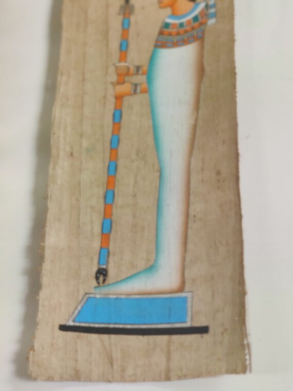 Vintage Hand Painted Papyrus Egyptian God Ptah 16'' … - Gem