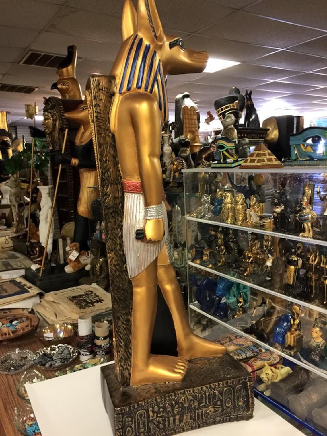 Unique Large Size Egyptian God Anubis 27'' H Statue Made in Egypt (if ...
