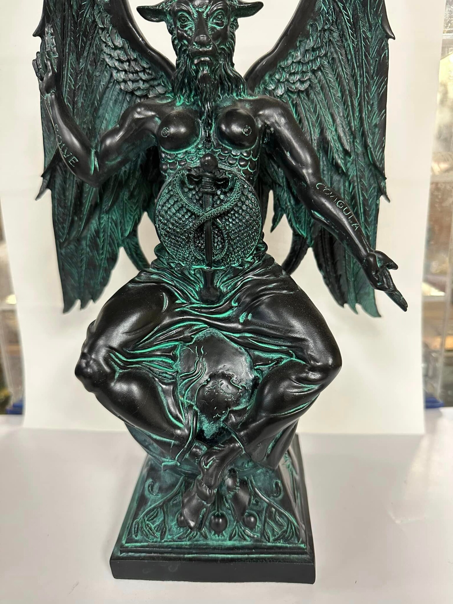 Unique Art Hand Carved BAPHOMET Heavy Large Statue Home Decoration 15 ...