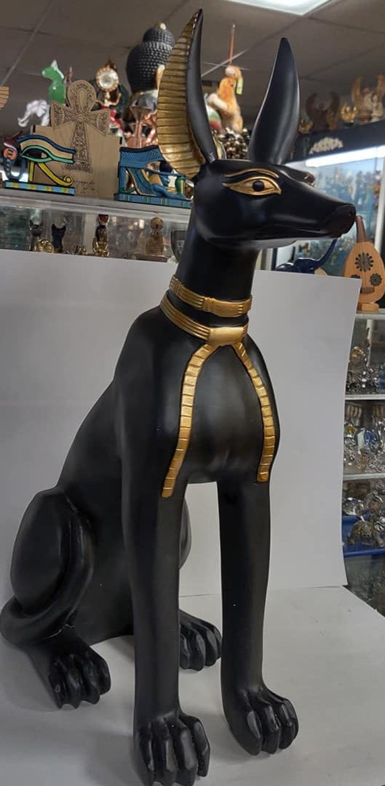 Unique Large Egyptian God Anubis Statue 22' H Hand Painted - Etsy