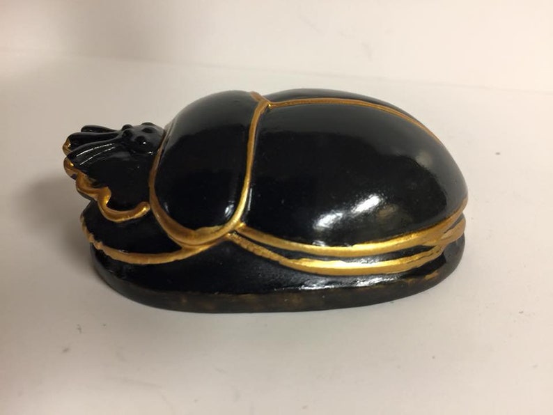 Unique Hand Gold Leafed and Detailed Egyptian Scarab - Etsy