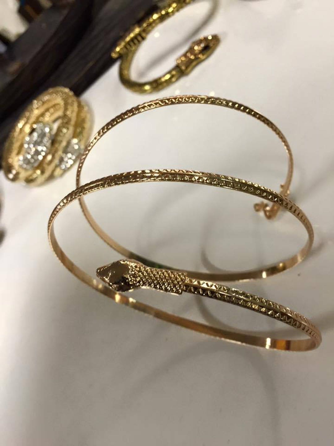Unique Egyptian Snake Upper Arm Bracelet Adjustable Made in Egypt - Etsy