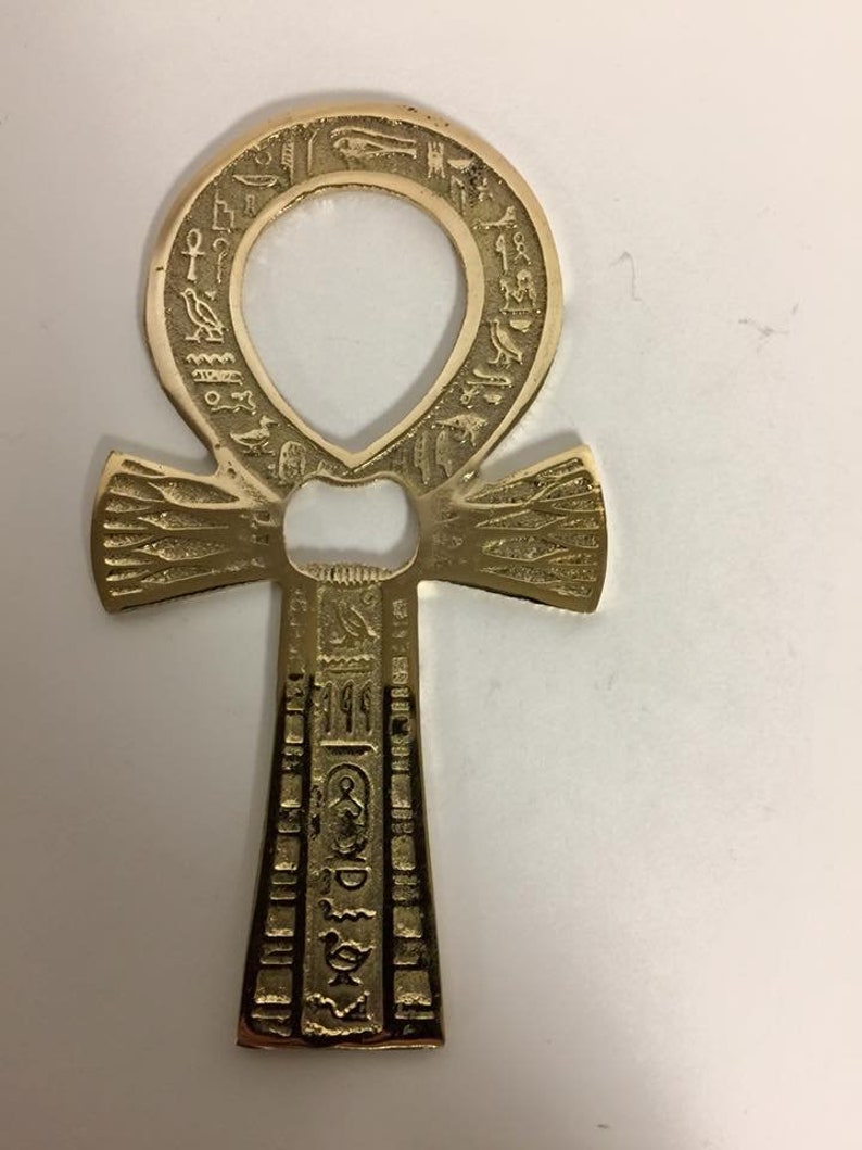 Large Heavy Brass Egyptian Ankh 7'' L Made in Egypt | Etsy
