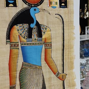 Vintage Papyrus Egyptian God Thoth Made in Egypt and Signed by the ...
